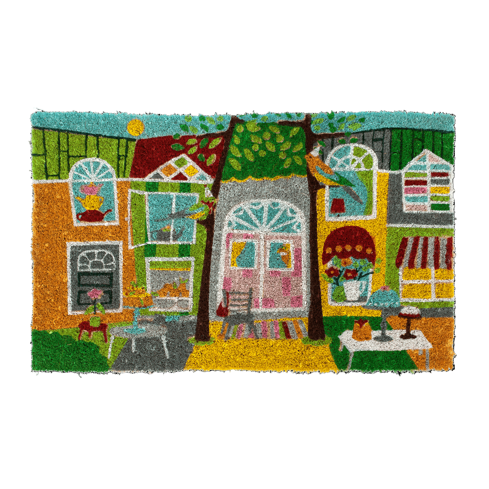 Dixie Coir Garden party ovimatto kookosta 45*75cm, monivärinen ...