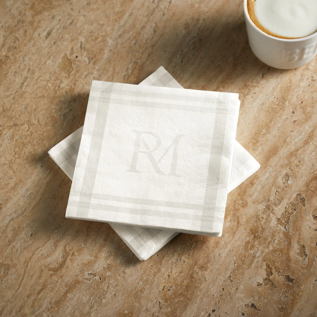 Rivièra Maison Dots & Chech Paper Napkin – Country White Oy