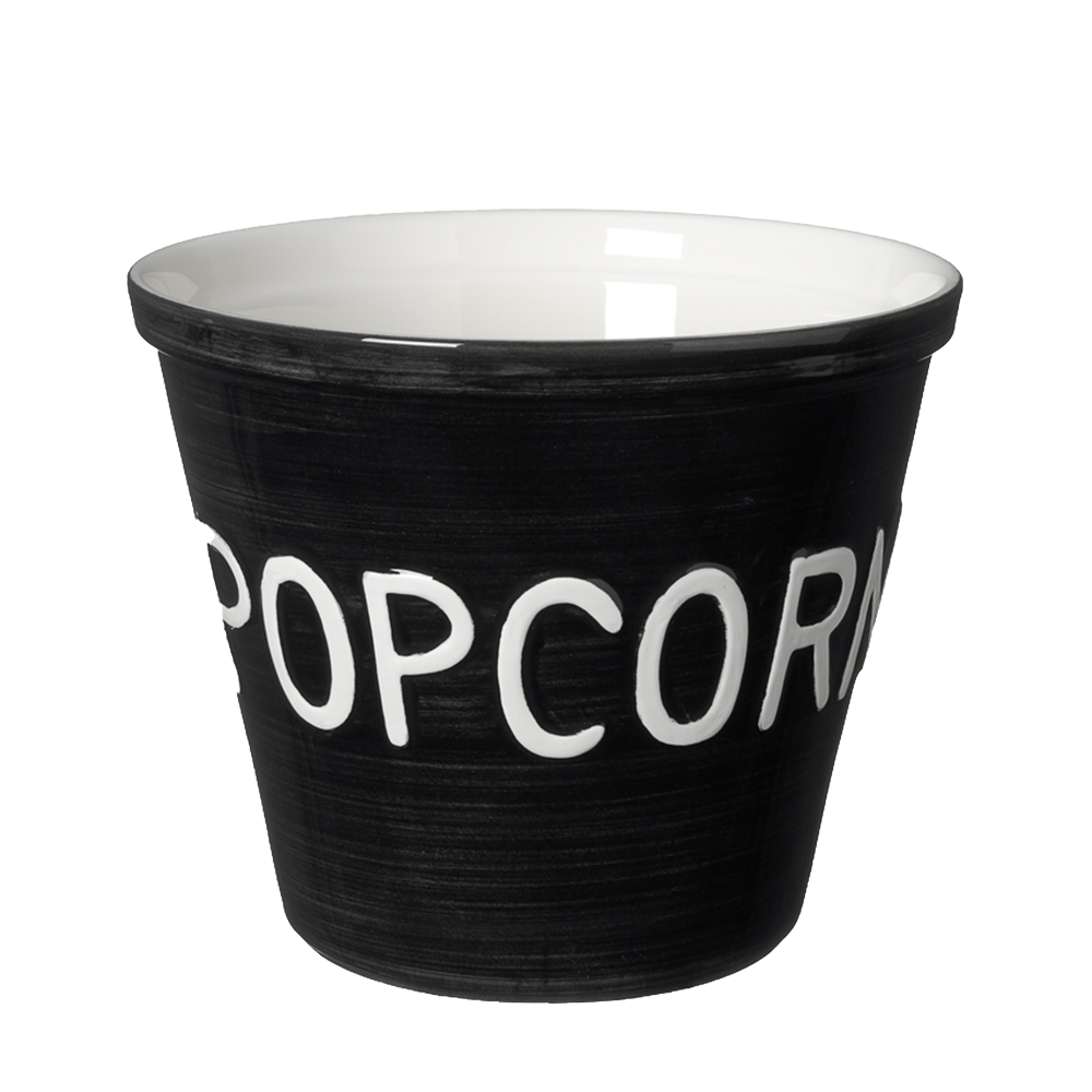 Bruka Design Kulho Popcorn musta valkoisella tekstillä | Countrywhite ...